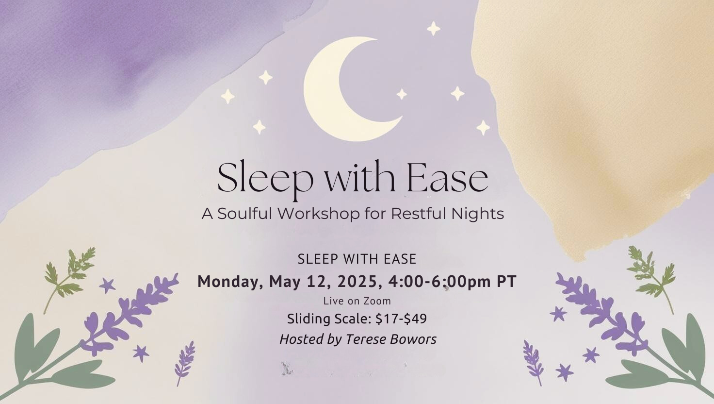 Sleep with Ease Workshop - Terese Bowors
